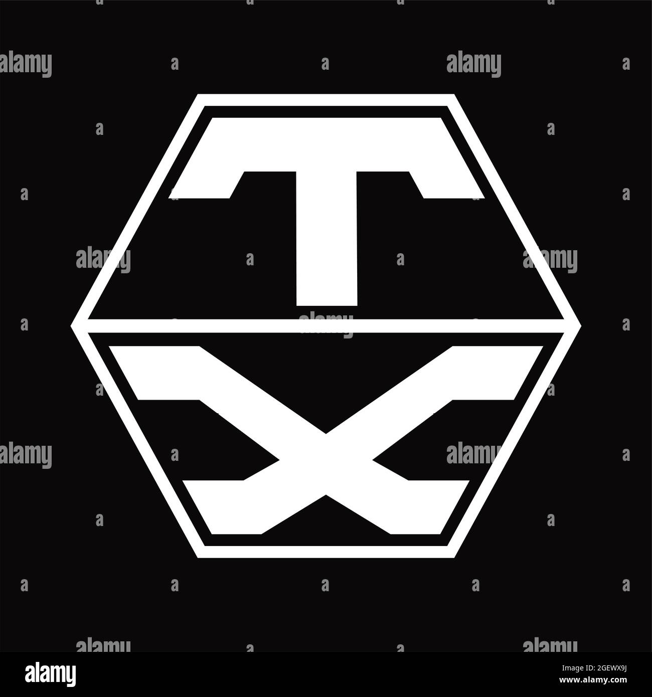 Tx minimal logo design hi-res stock photography and images - Alamy