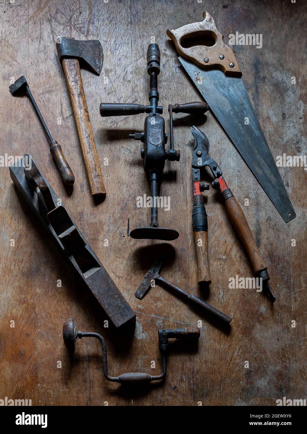 Group of tools for workshop work Stock Photo - Alamy