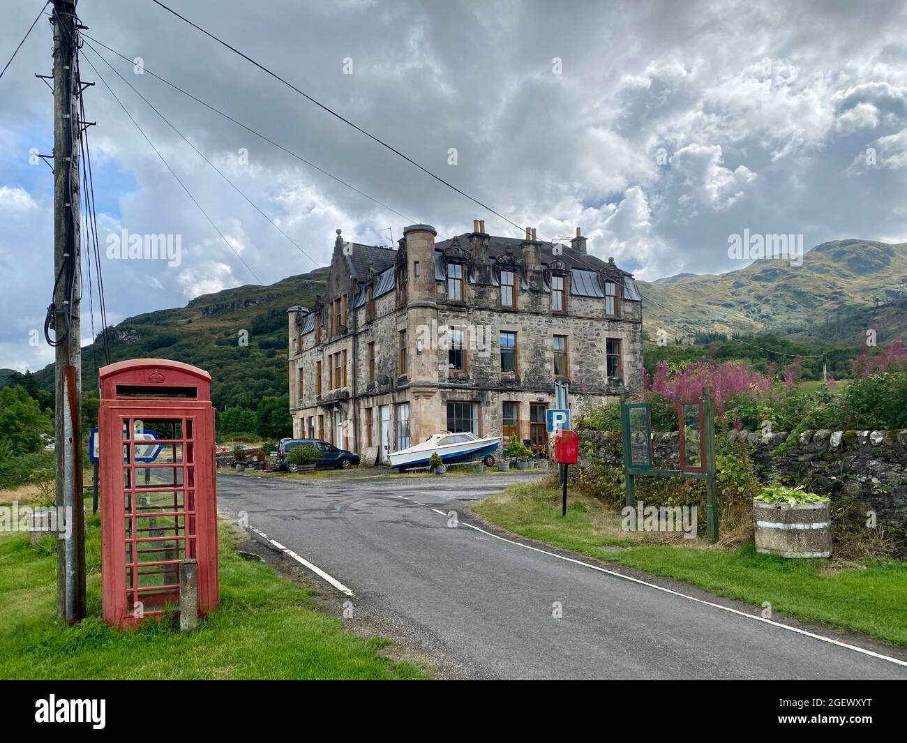 Carrick Castle victorian old building near Lochgoilhead in Scotland ...