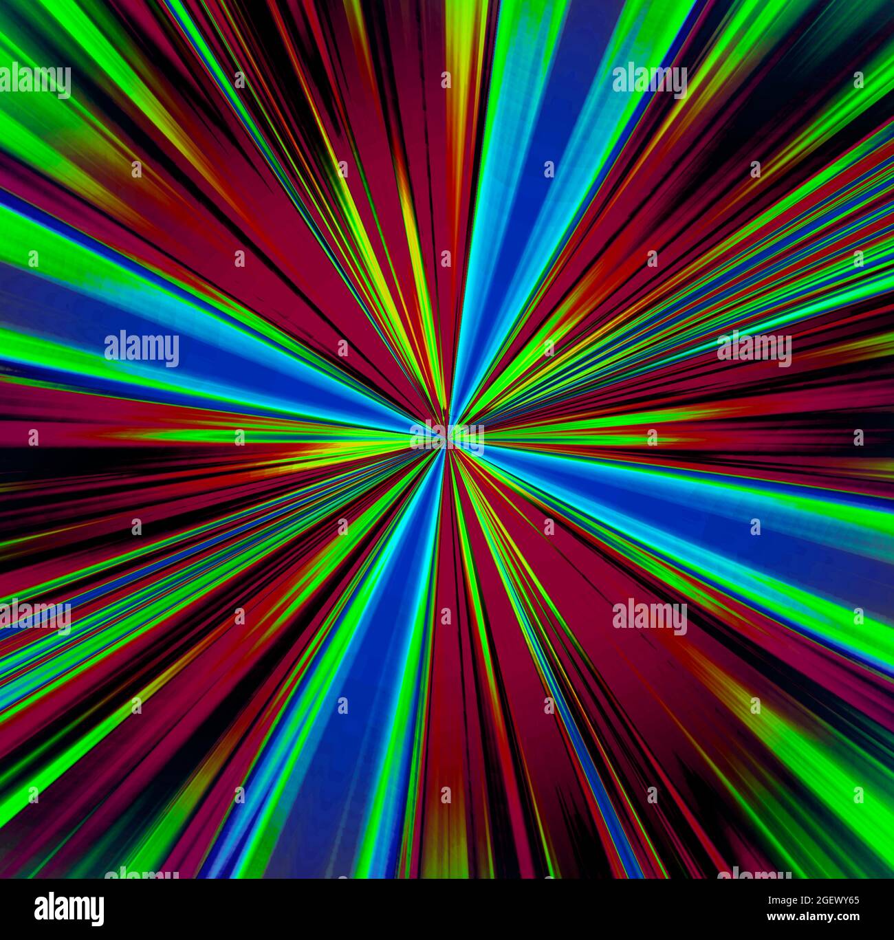 multi coloured rays to center Stock Photo - Alamy