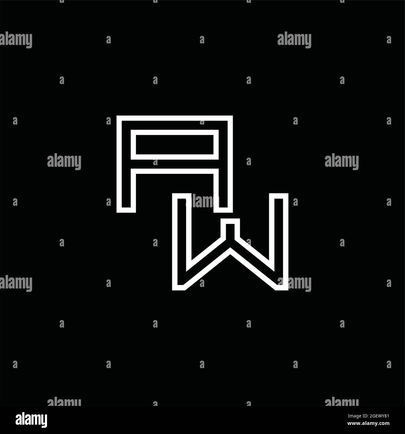 Aw minimal logo hi-res stock photography and images - Alamy