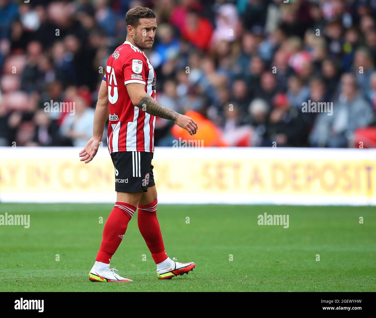 Sheffield, England, 21st August 2021. Billy Sharp of Sheffield Utd ...