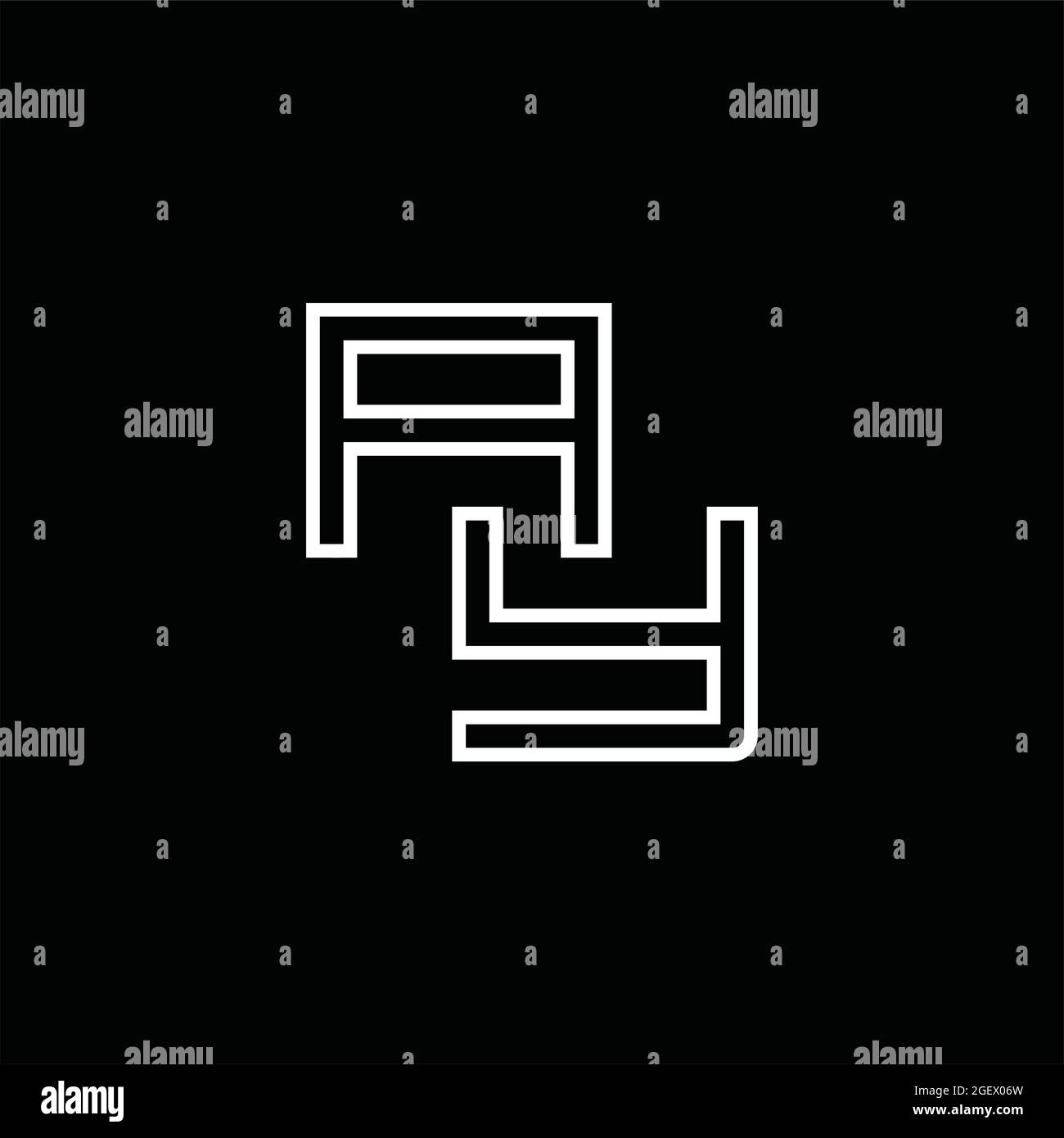 AY Logo monogram with line style blackground design template Stock ...