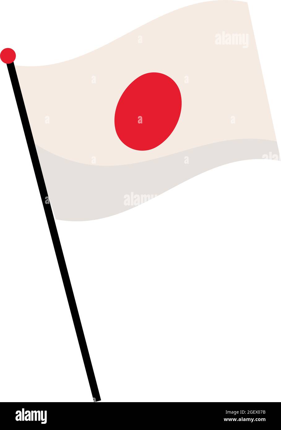 japan flag waving in pole Stock Vector Image & Art - Alamy