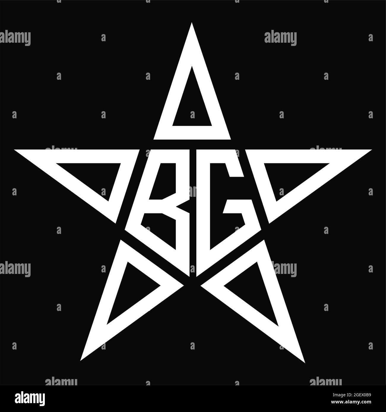 BG Logo monogram with line style blackground design template Stock ...