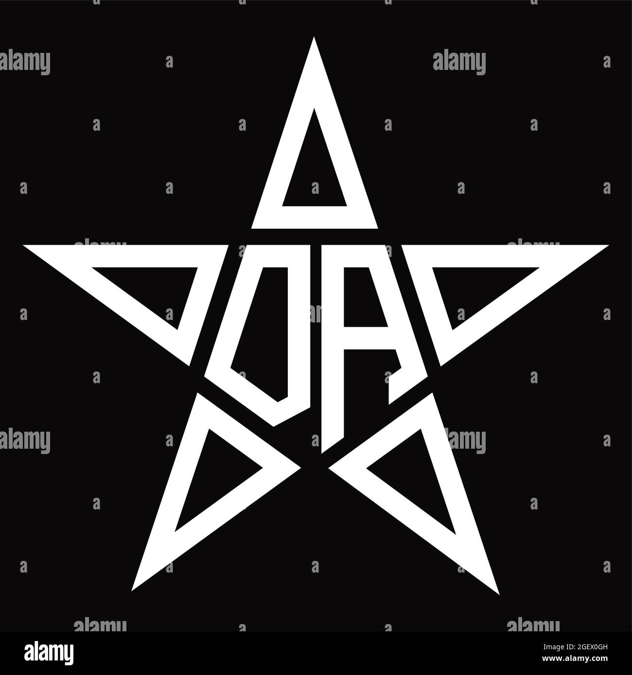 DA Logo monogram with line style blackground design template Stock ...