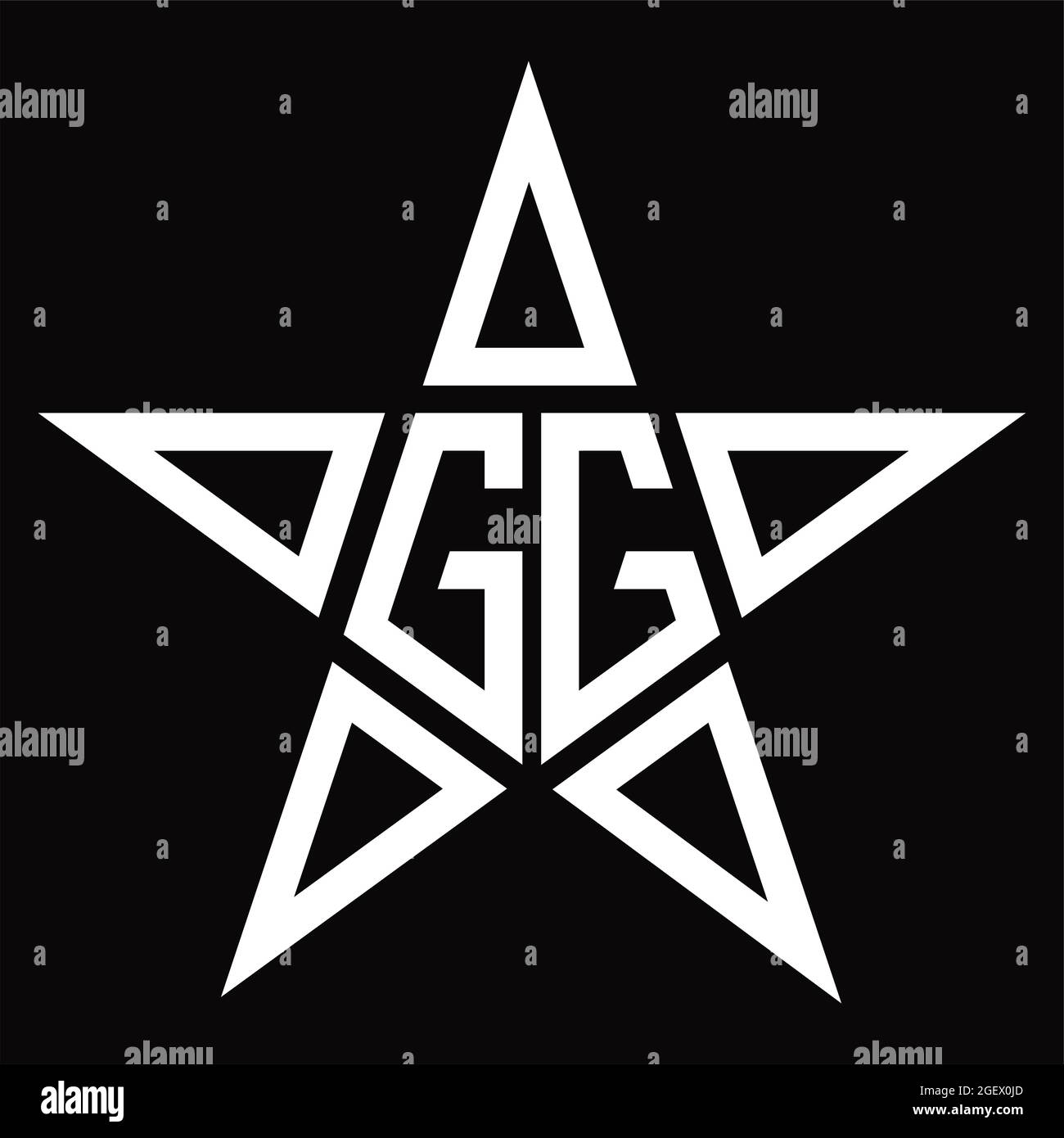 GG Logo monogram with line style blackground design template Stock ...