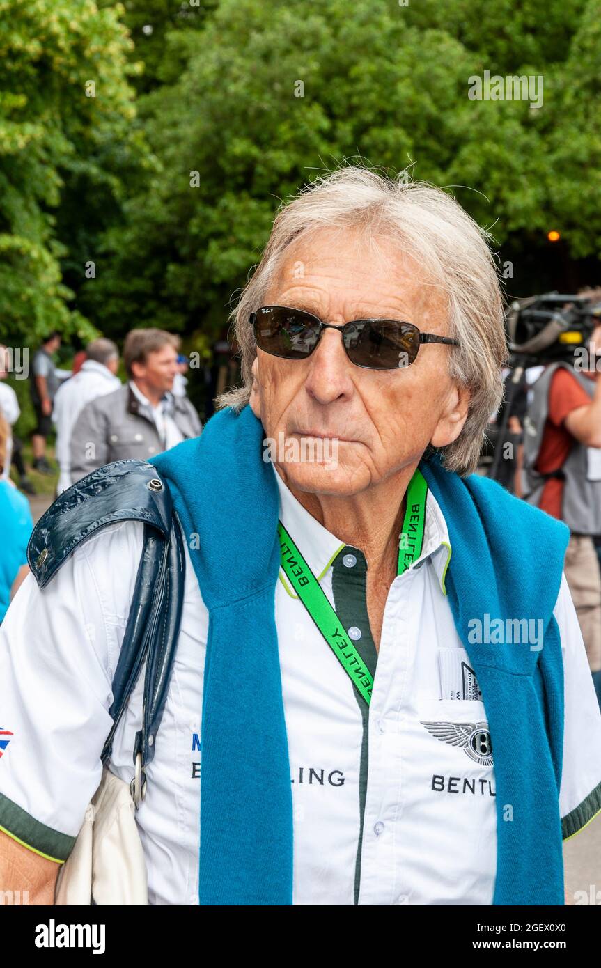 Derek Bell. Legendary racing driver, prior to driving a Bentley racing ...