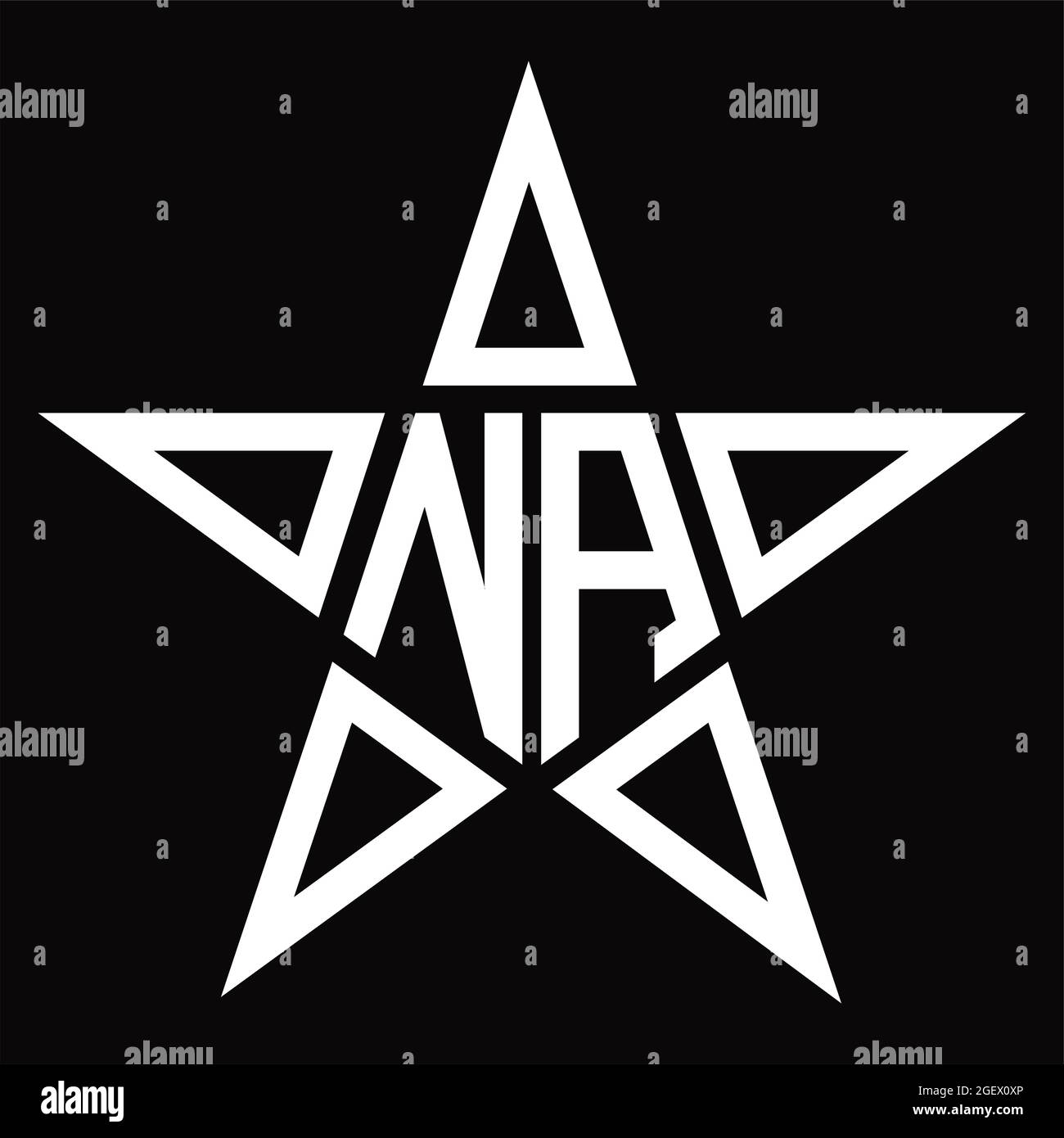 NA Logo monogram with line style blackground design template Stock ...