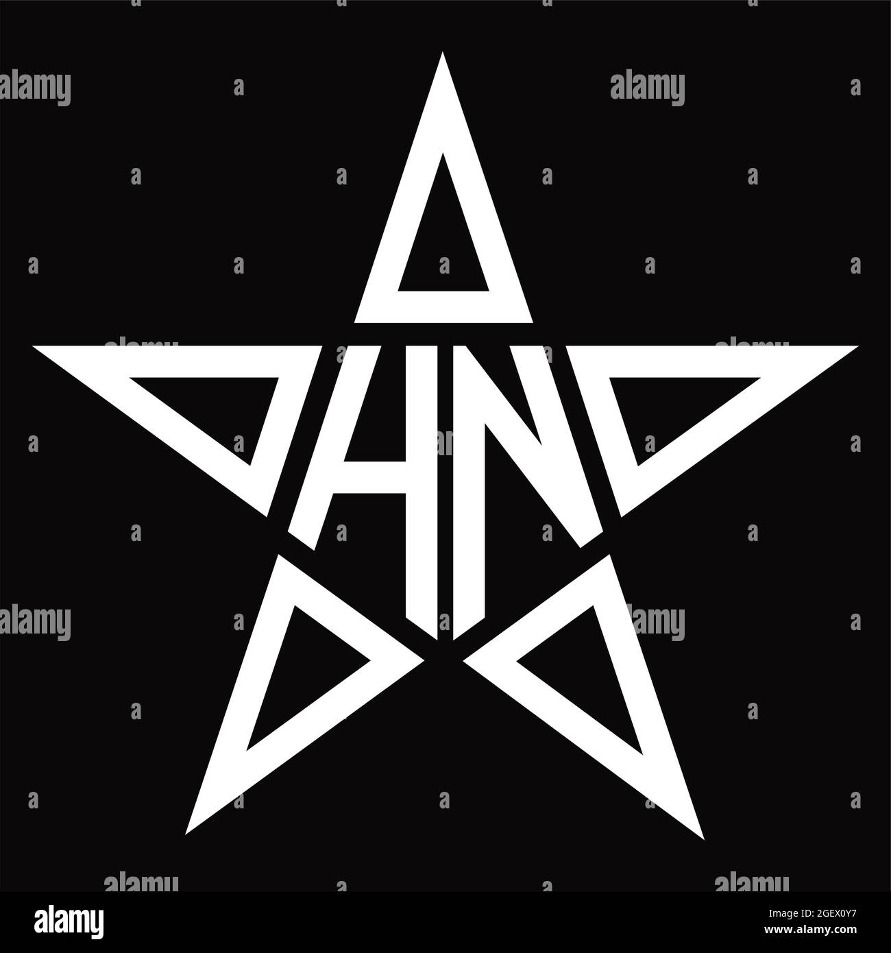 HN Logo monogram with line style blackground design template Stock ...
