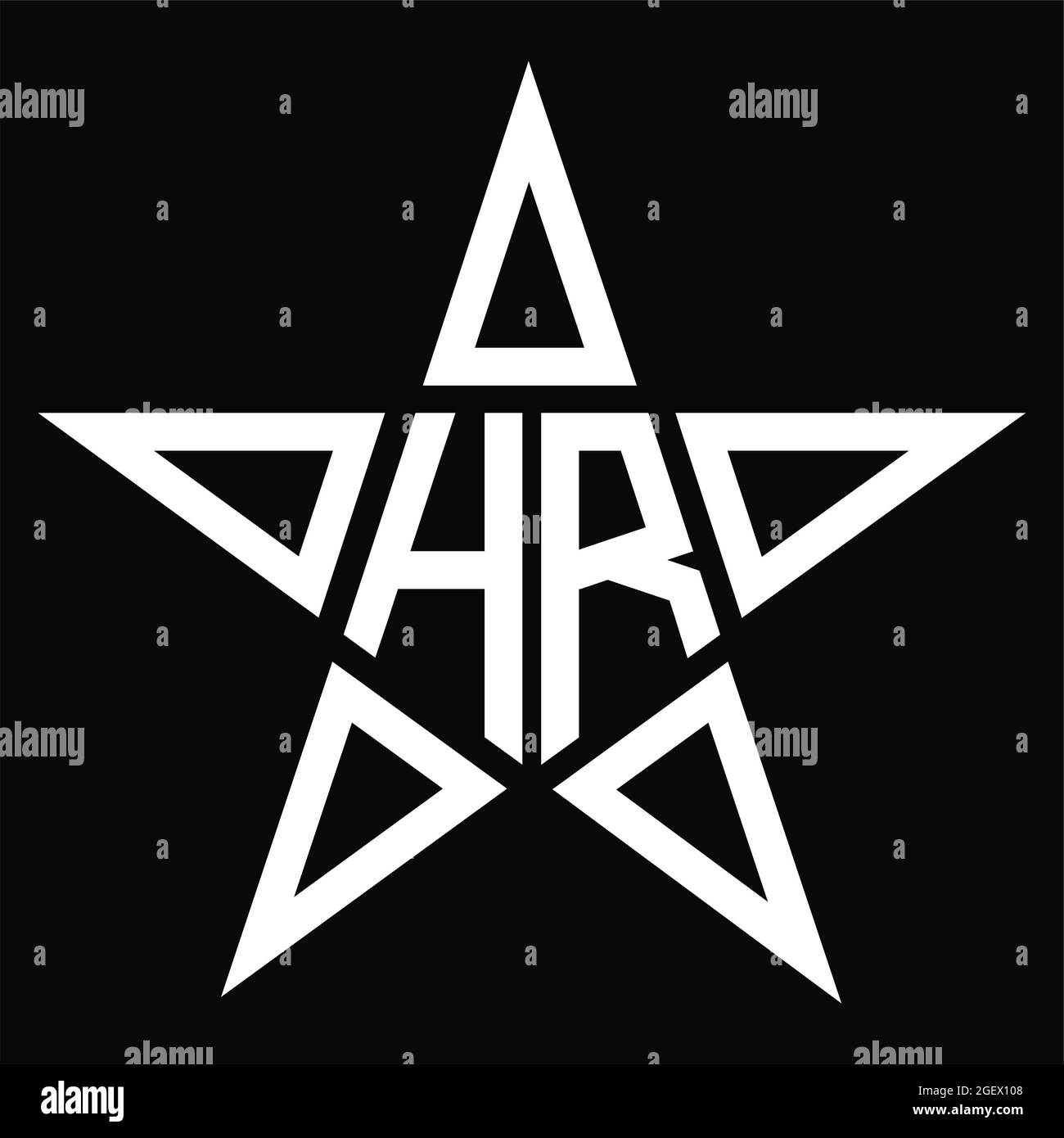 HR Logo monogram with line style blackground design template Stock ...