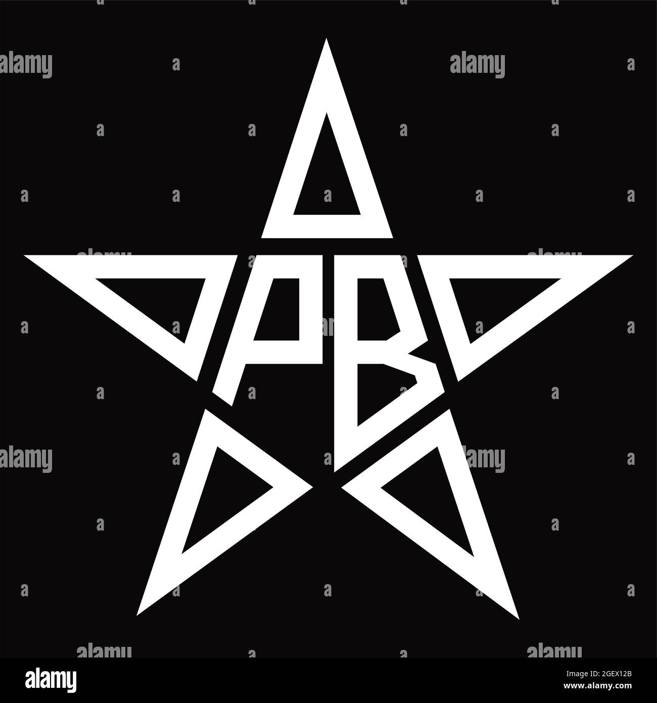 PB Logo monogram with line style blackground design template Stock ...