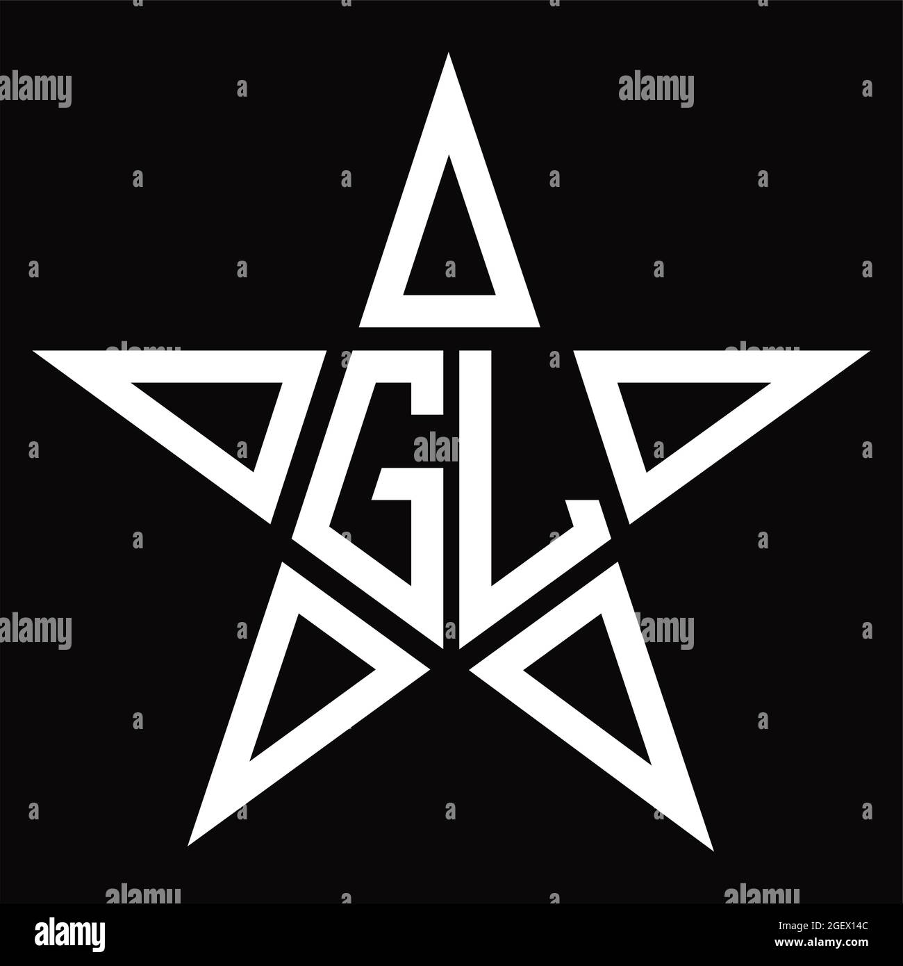 GL Logo monogram with line style blackground design template Stock ...