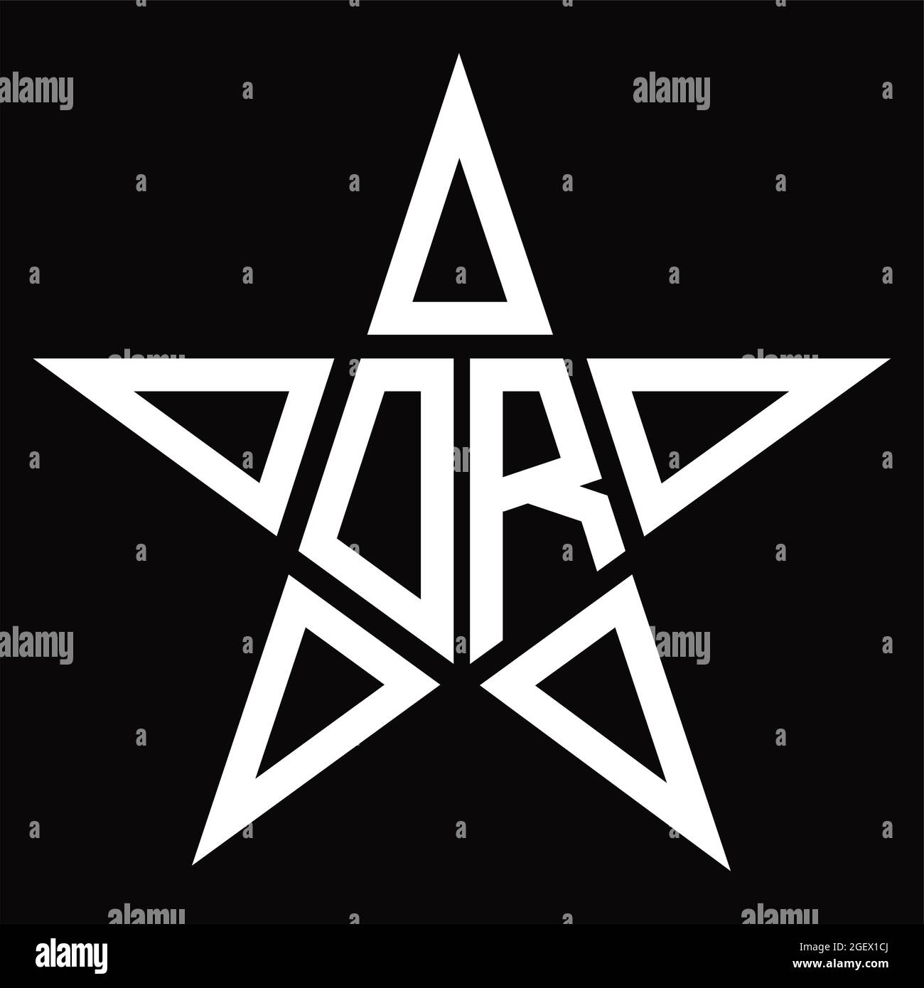 OR Logo monogram with line style blackground design template Stock ...