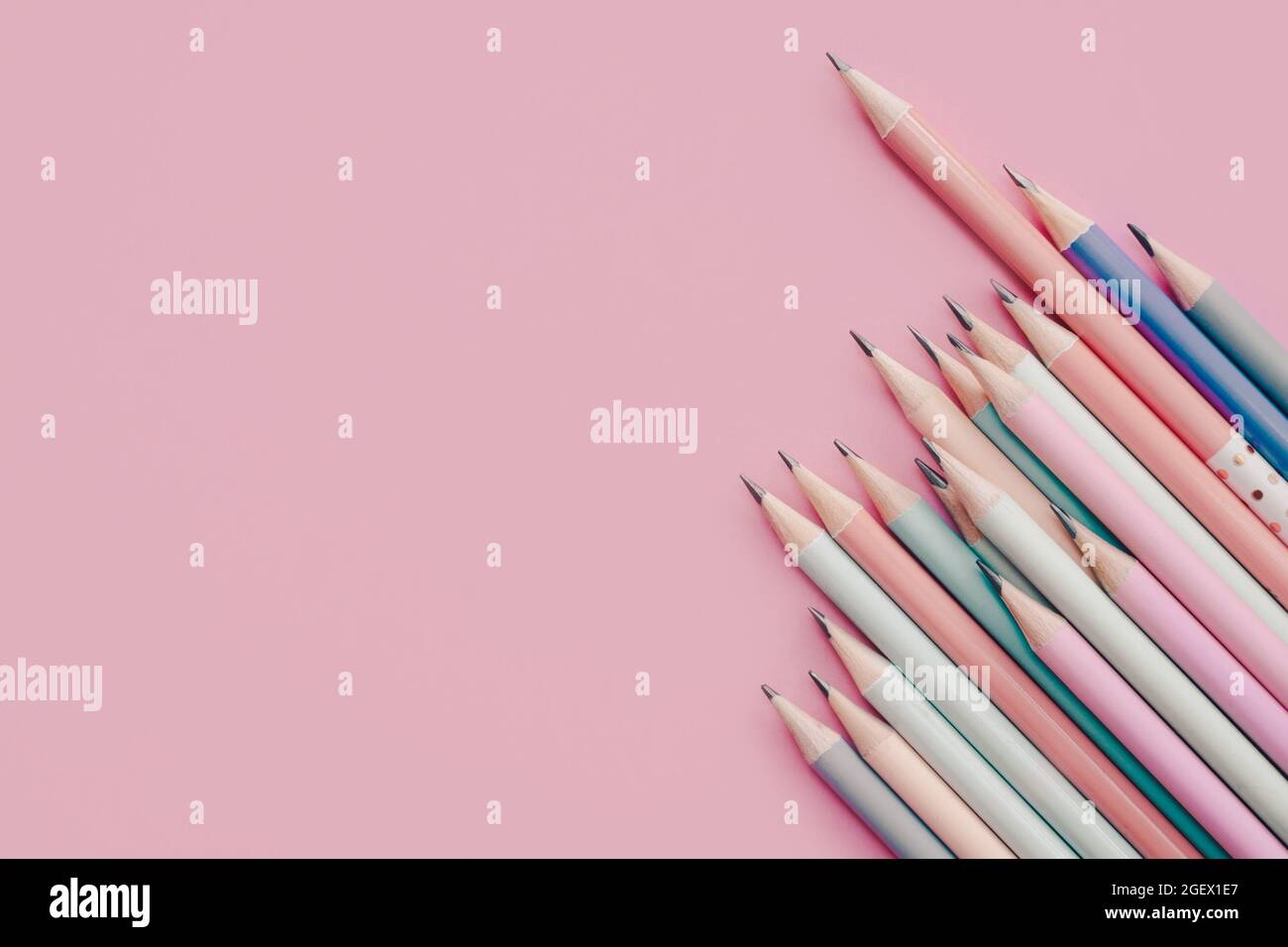 Colourful wooden pencils hi-res stock photography and images - Alamy