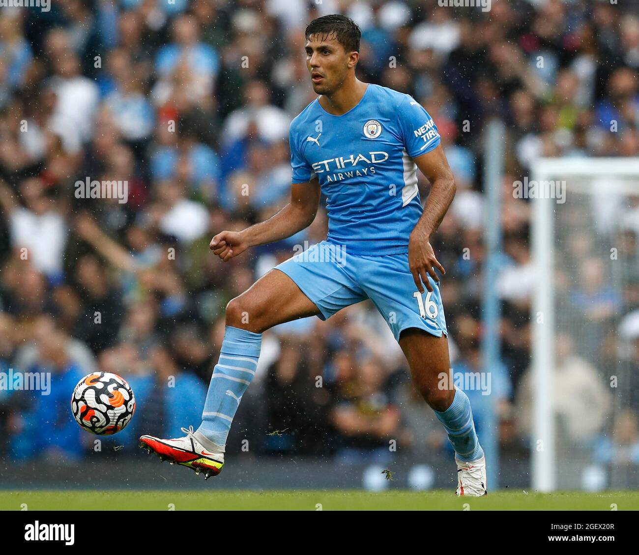 Manchester, England, 21st August 2021. Rodrigo of Manchester City ...
