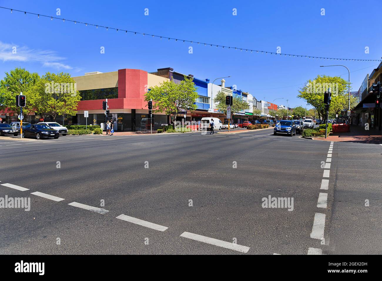 Orange, Australia - 4 Octover 2020: Street intersection of the shopping ...
