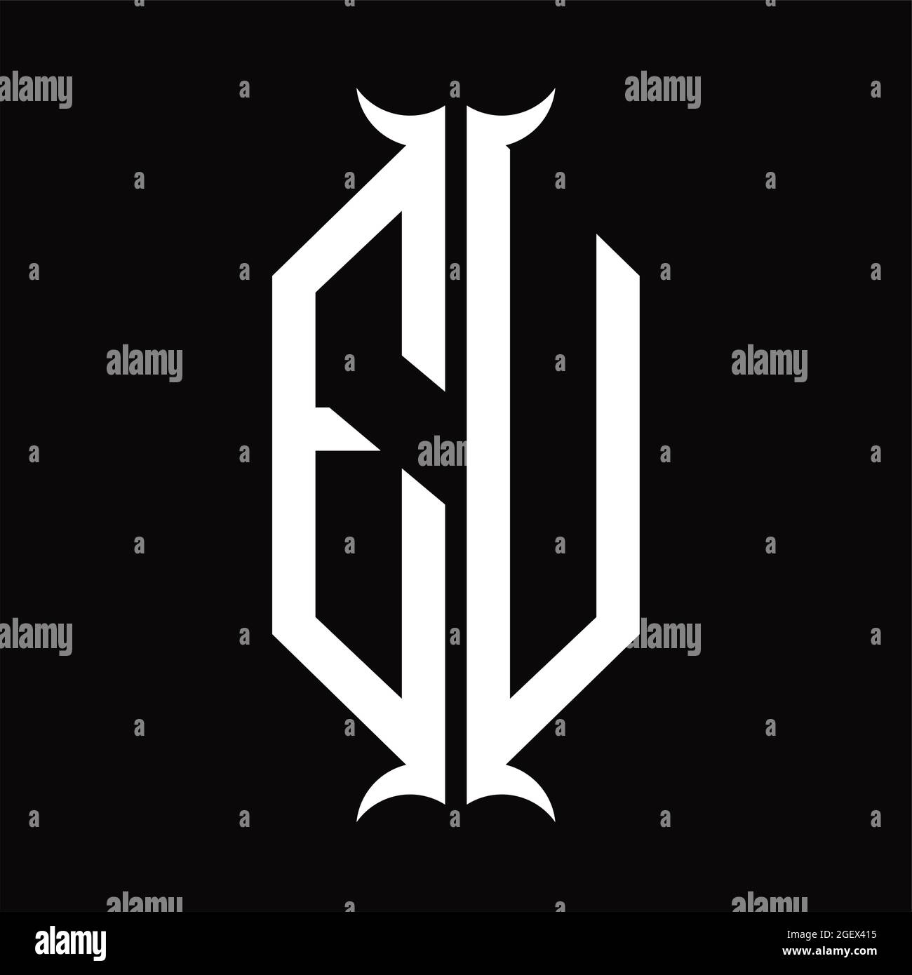 EX Logo monogram with diamond shape on blackground design template ...