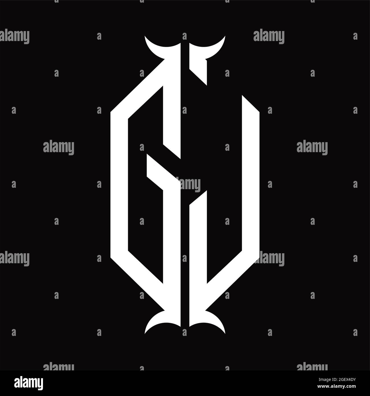 Gj shape Stock Vector Images - Alamy