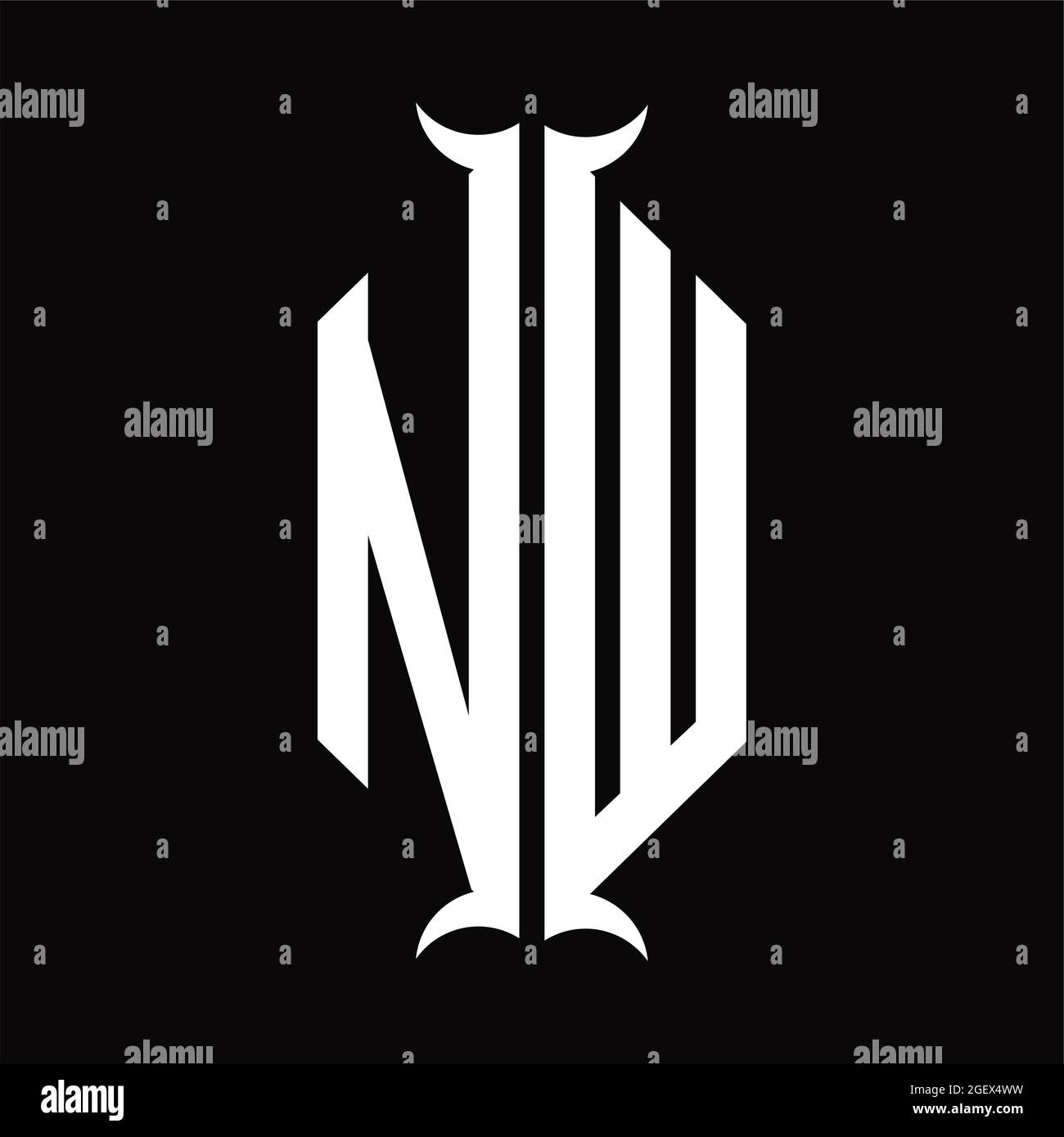 Nw letter design hi-res stock photography and images - Alamy