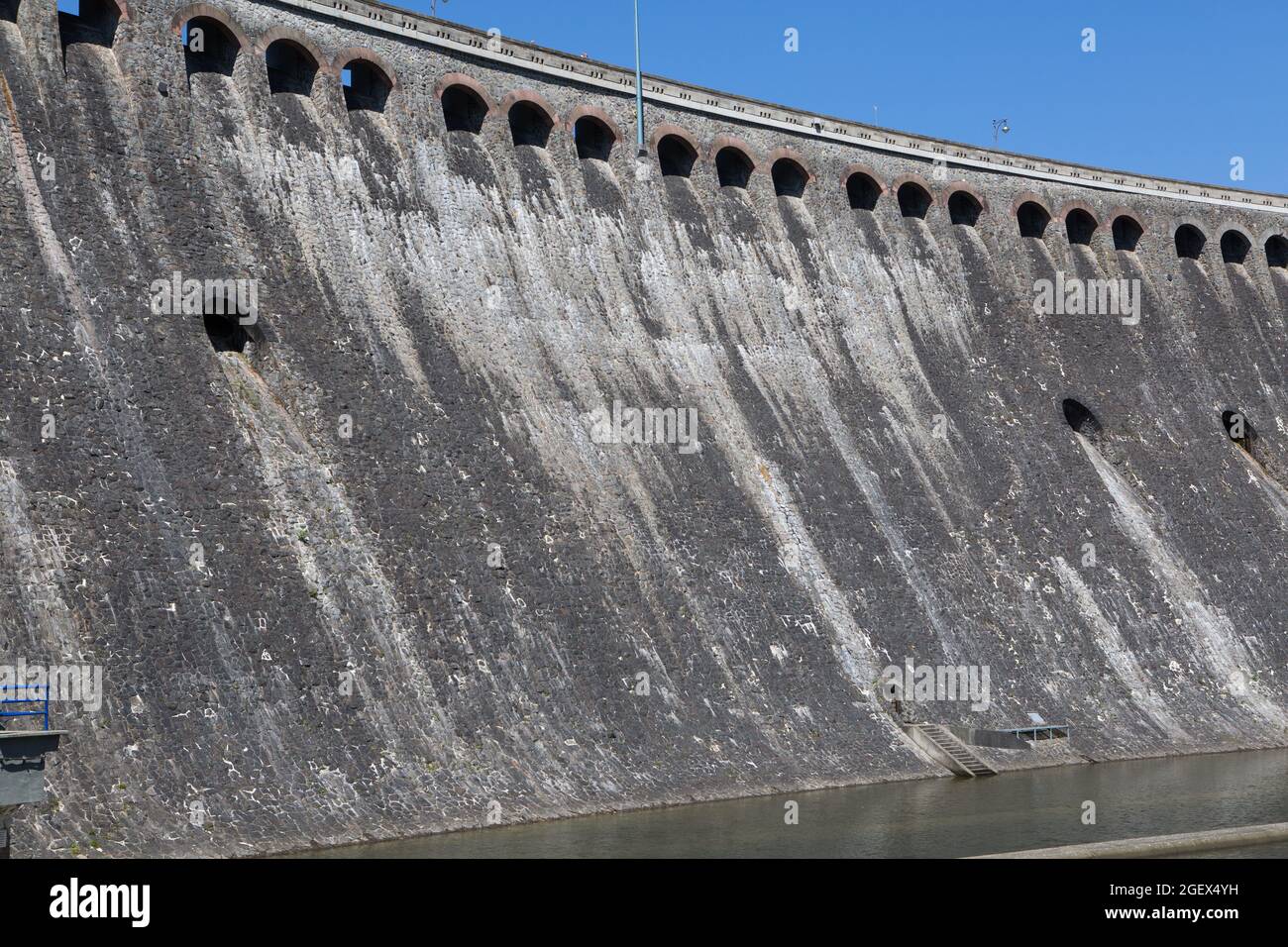 The Eder Dam - a German dam. The river Eder is dammed up to form a ...