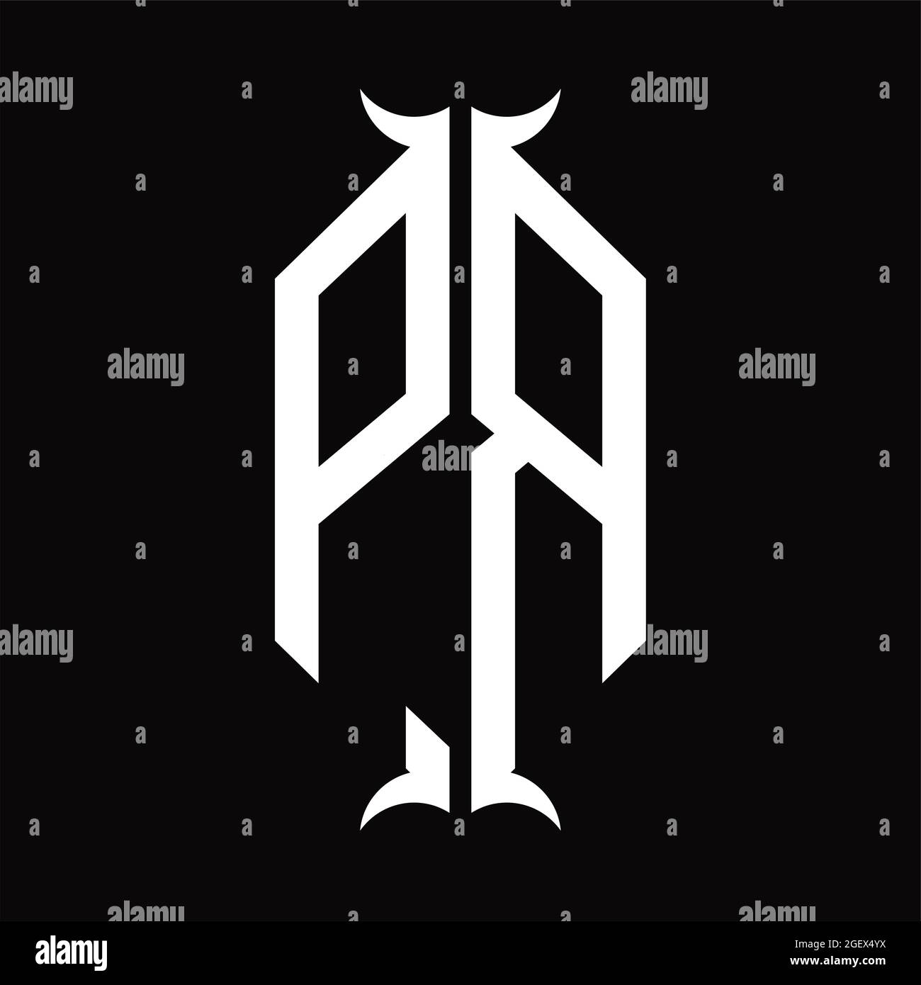 R p monogram hi-res stock photography and images - Alamy