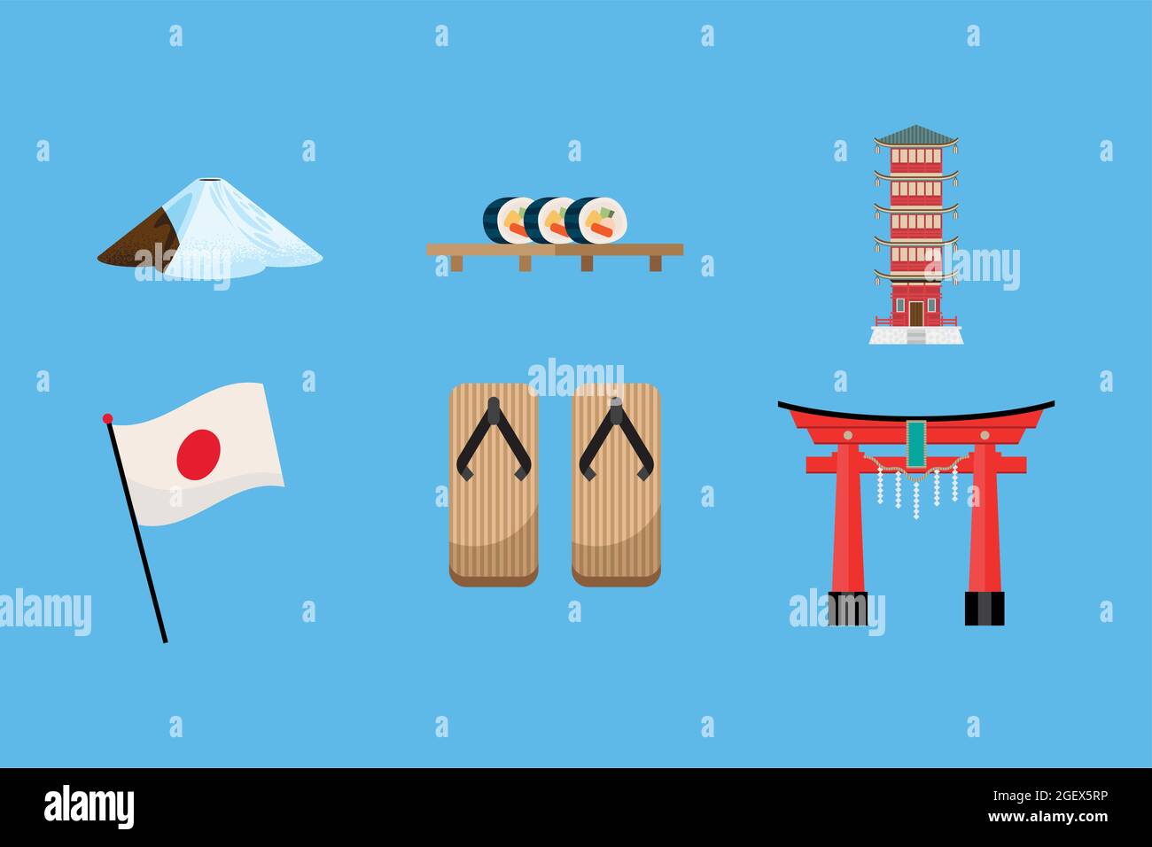 six japan culture set icons Stock Vector Image & Art - Alamy