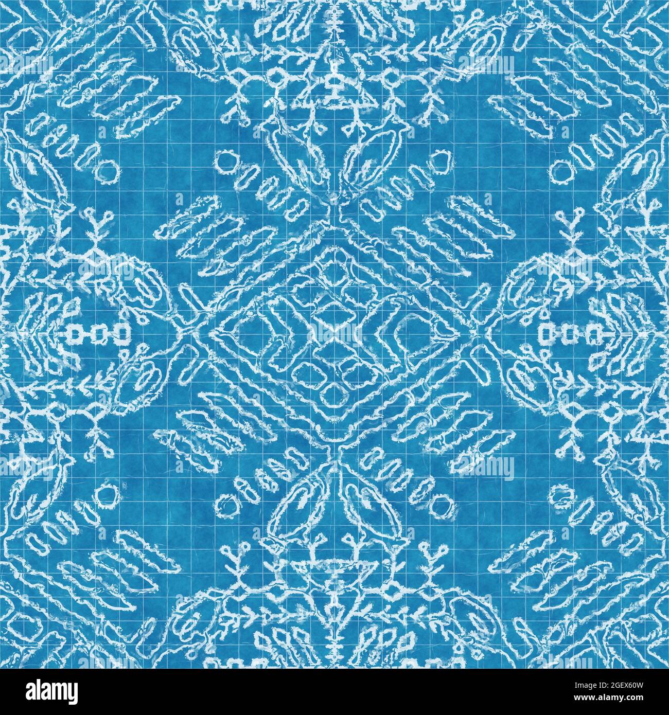 Seamless bright blue blueprint pattern for textile and print Stock ...