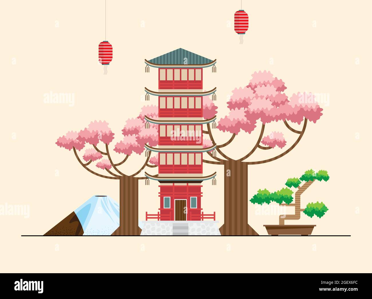 Sensoji temple Stock Vector Images - Alamy