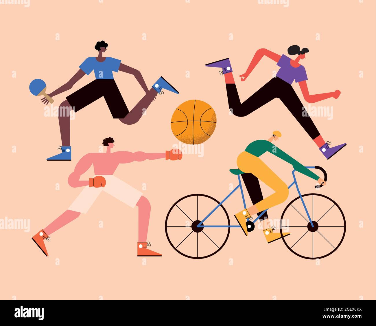 Group run exercises Stock Vector Images - Alamy