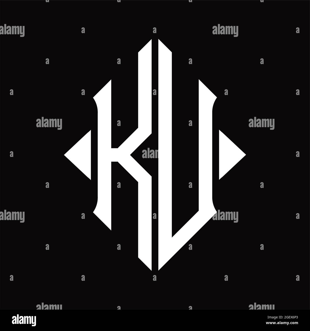 KU Logo monogram with shield shape isolated black background design template Stock Vector Image ...
