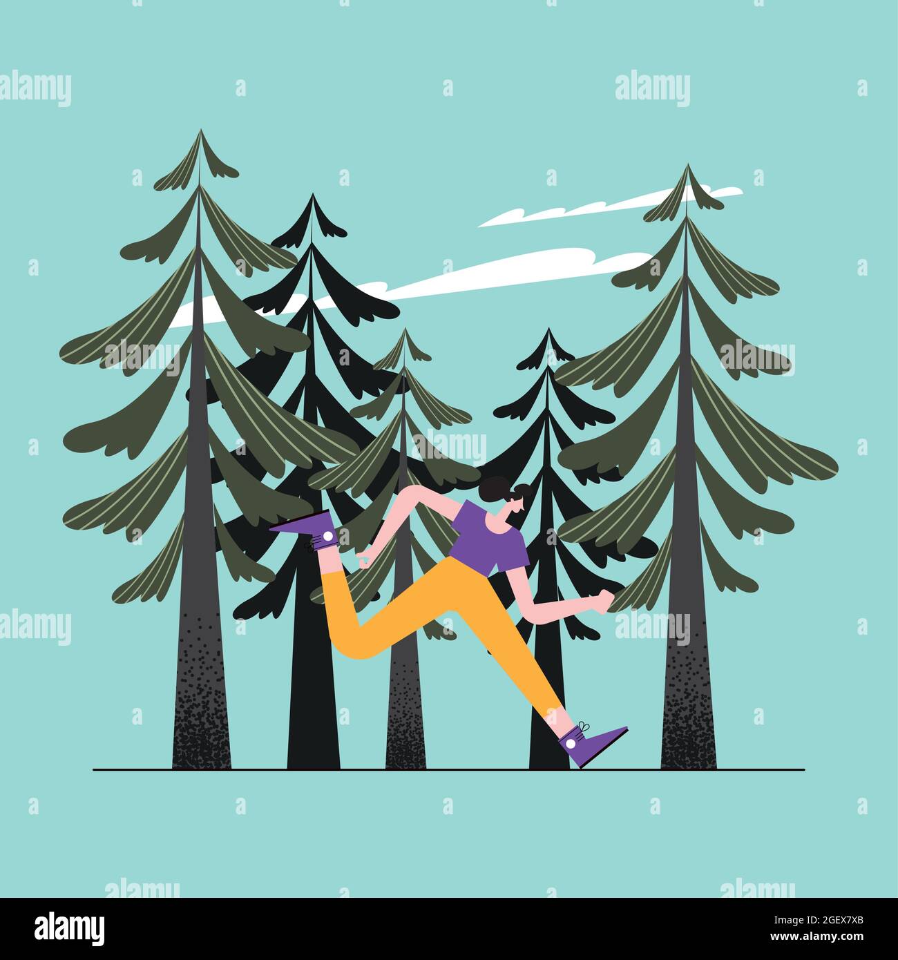 Woman compete running Stock Vector Images - Alamy