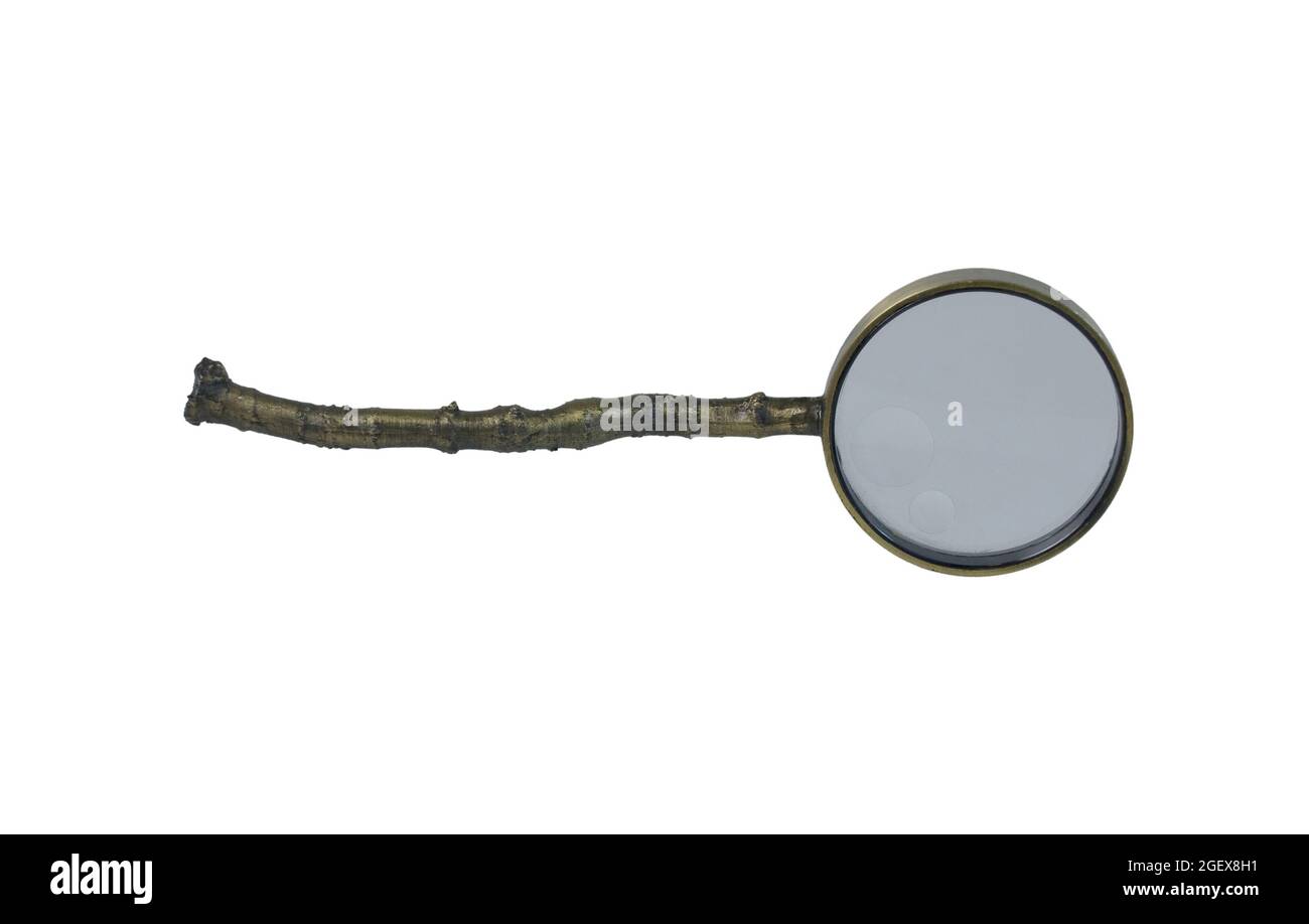 Magnifying glass made to resemble a tree branch used to get a closer ...