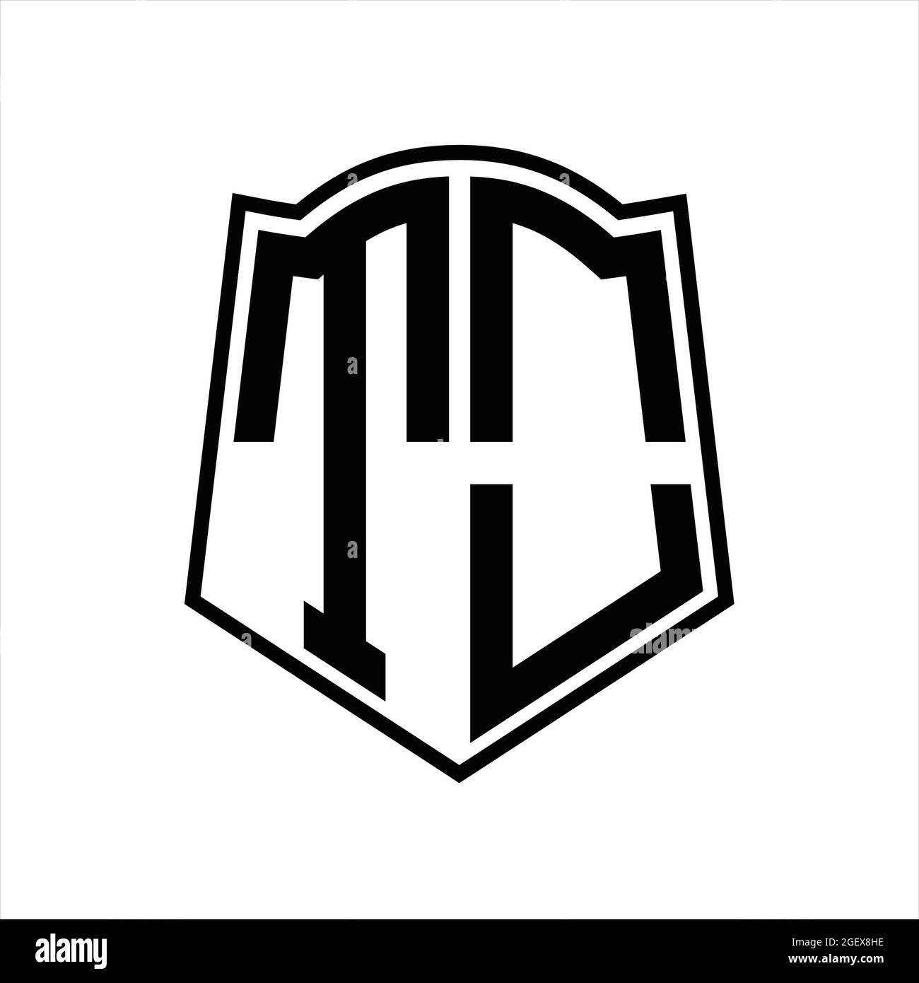 TO Logo monogram with shield shape outline design template isolated in ...