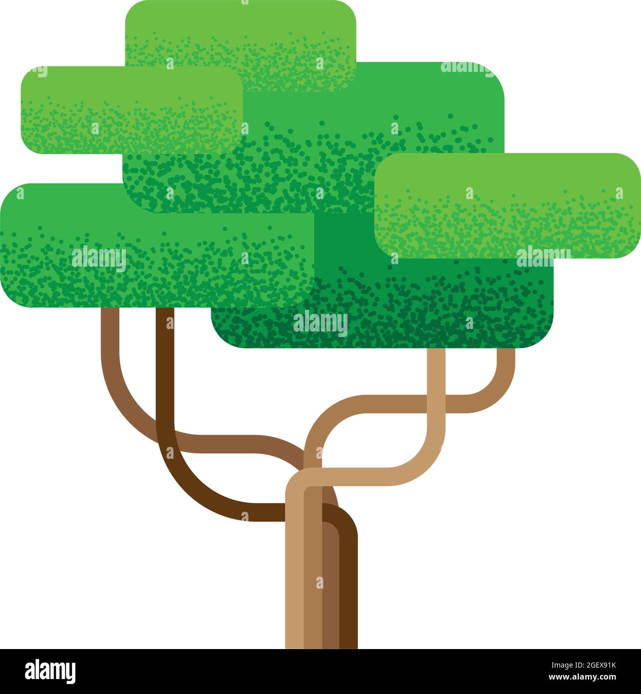 tree pixelated style nature icon Stock Vector Image & Art - Alamy
