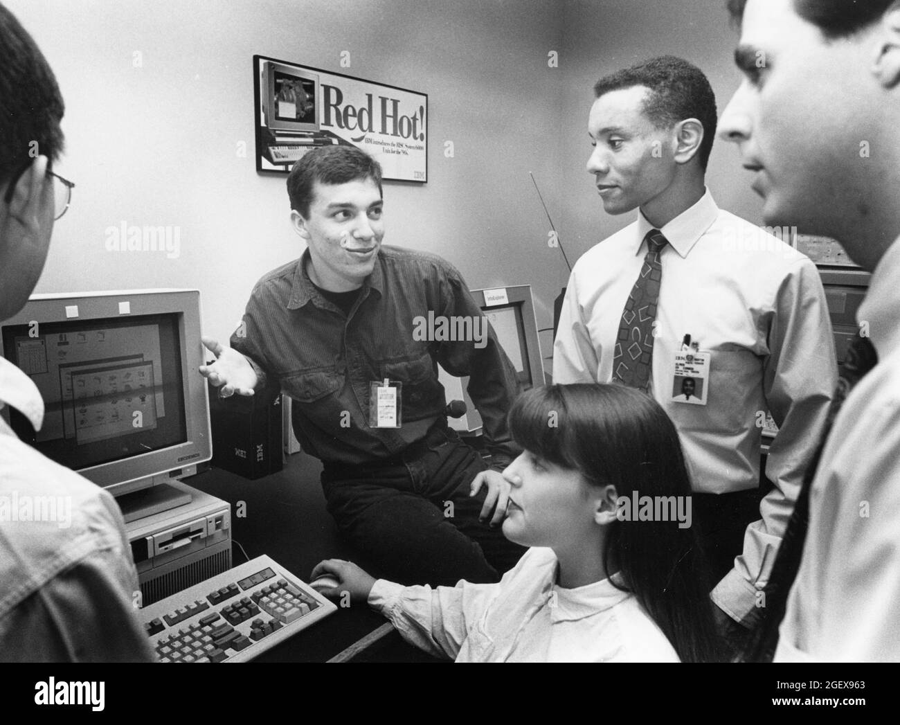 Teenagers visiting high tech company hi-res stock photography and ...