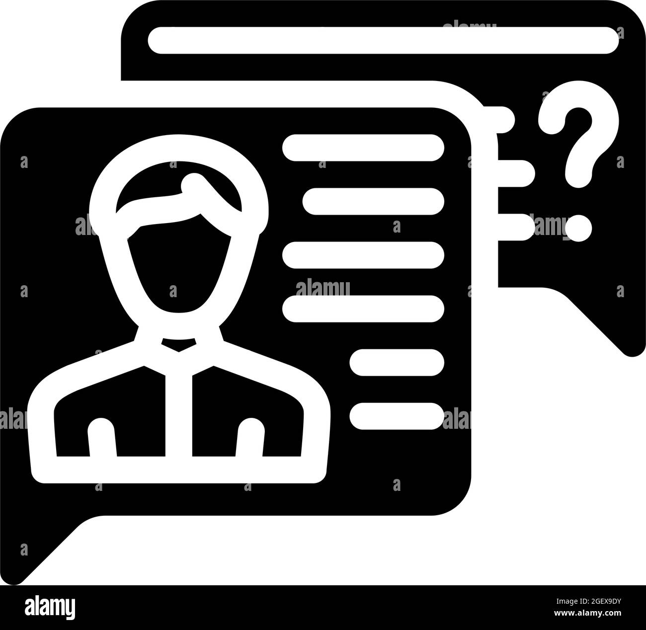 employee discussion glyph icon vector illustration Stock Vector Image ...