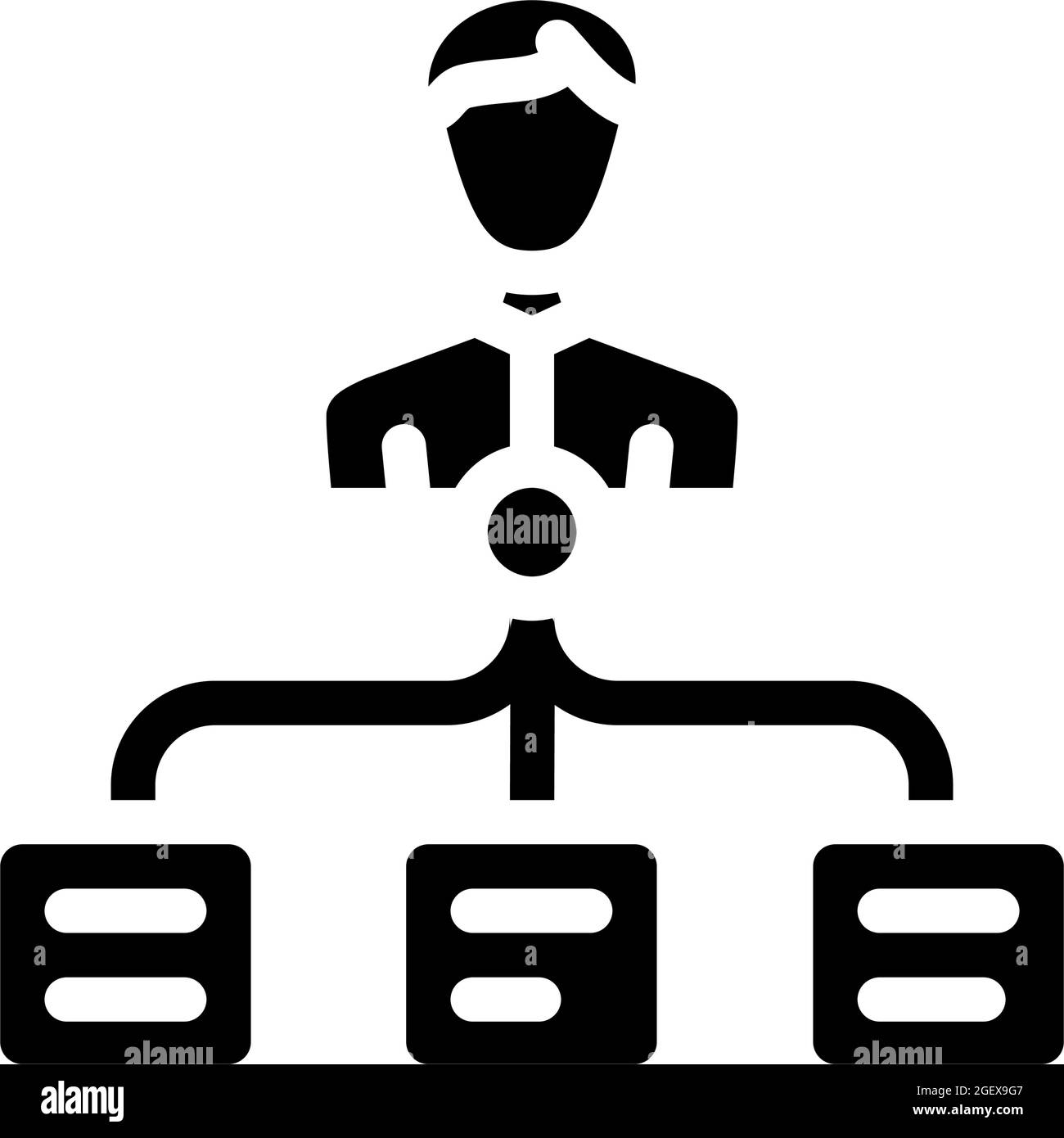 task management glyph icon vector illustration Stock Vector Image & Art ...