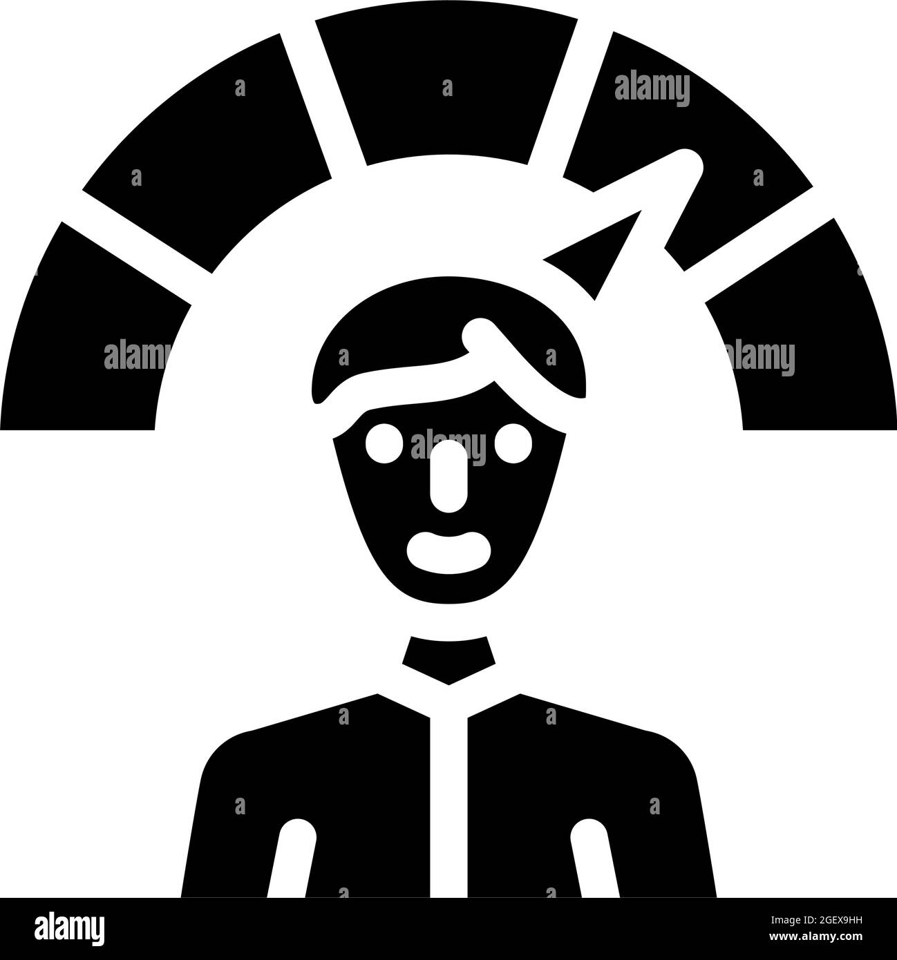 positive employee level glyph icon vector illustration Stock Vector ...