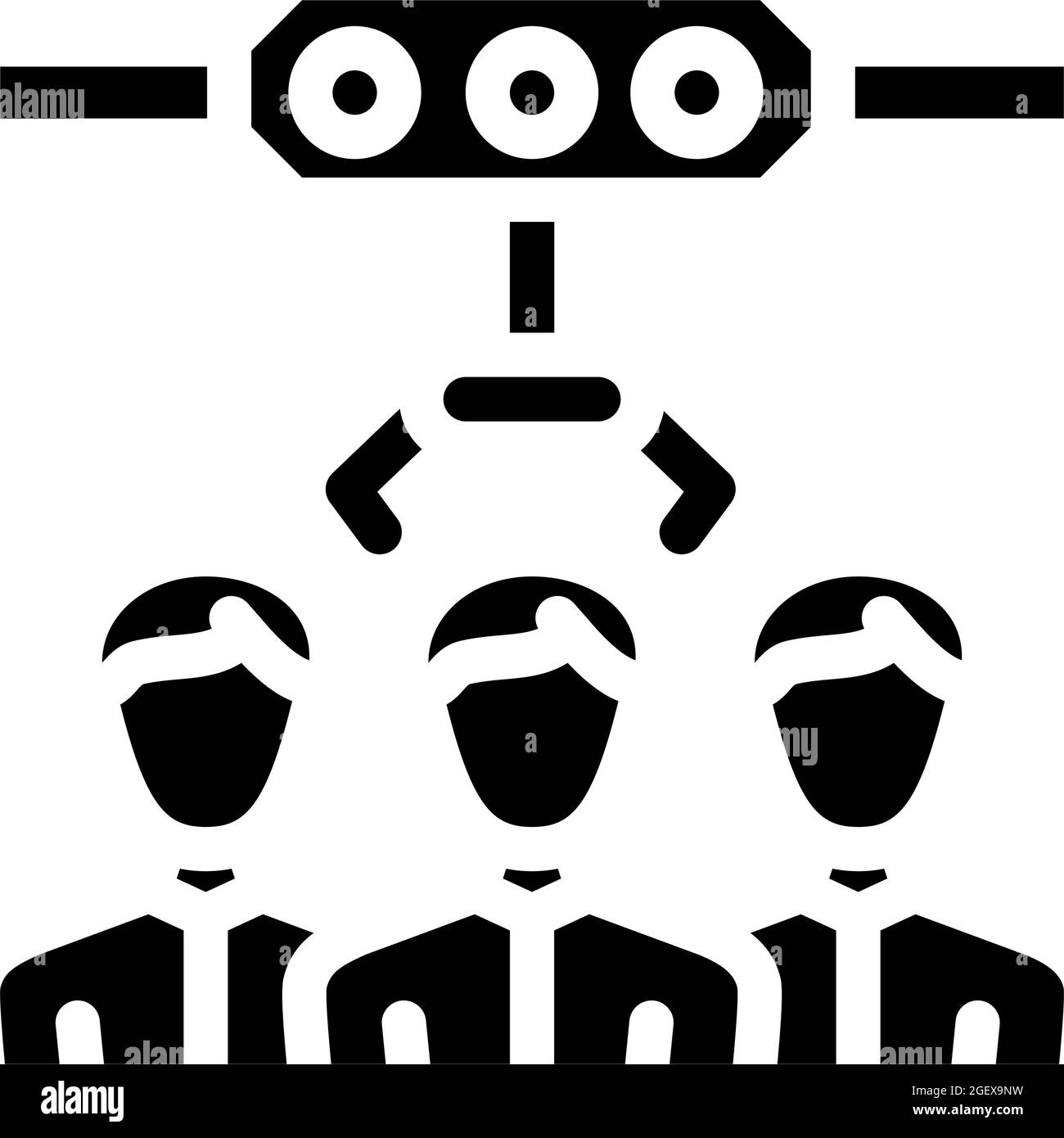 employee selection glyph icon vector illustration Stock Vector Image ...