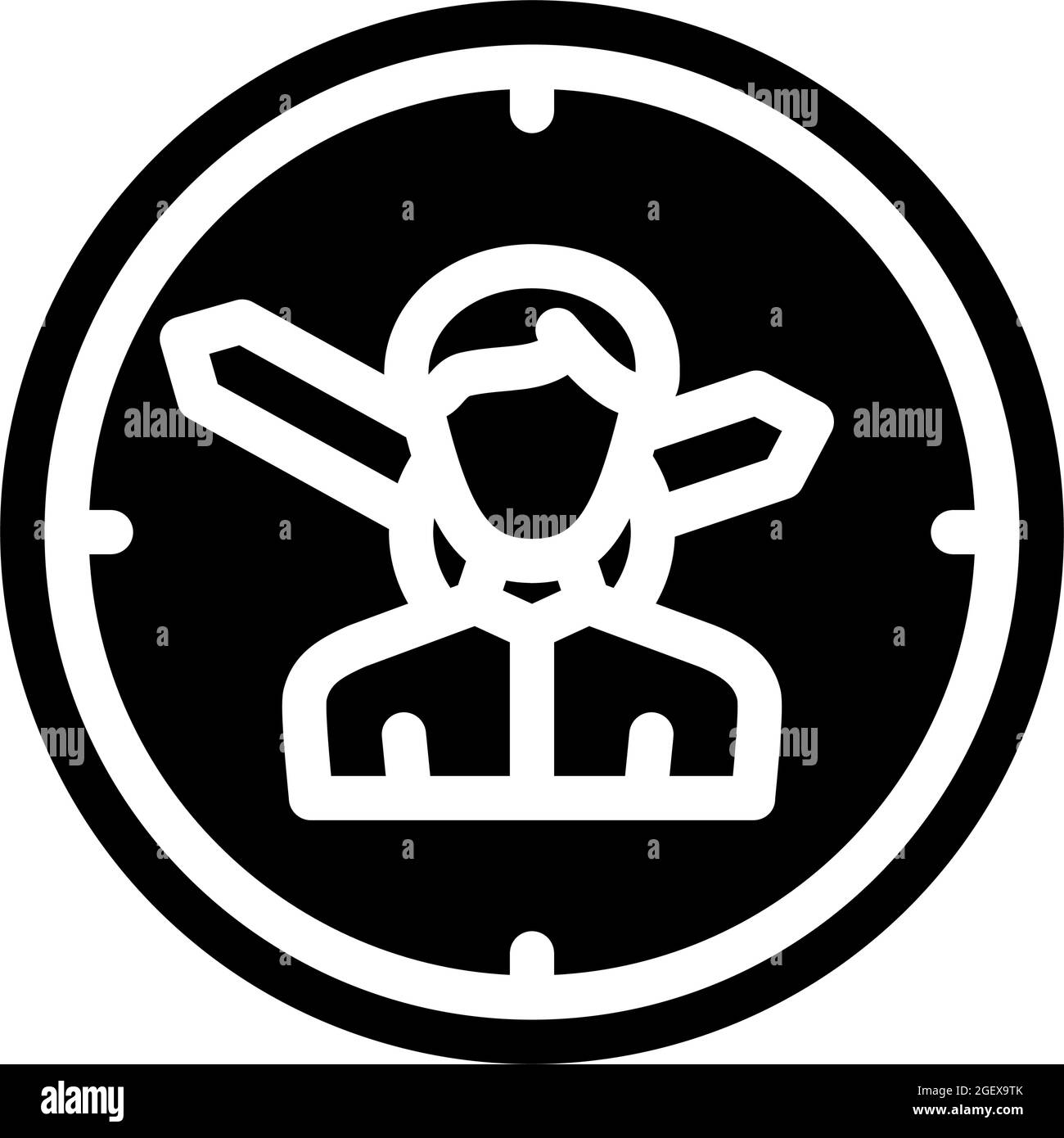 employee man hours glyph icon vector illustration Stock Vector Image ...