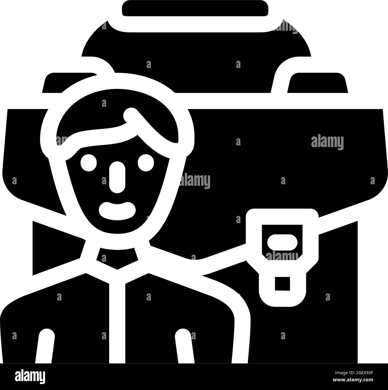 portfolio employee glyph icon vector illustration Stock Vector Image ...