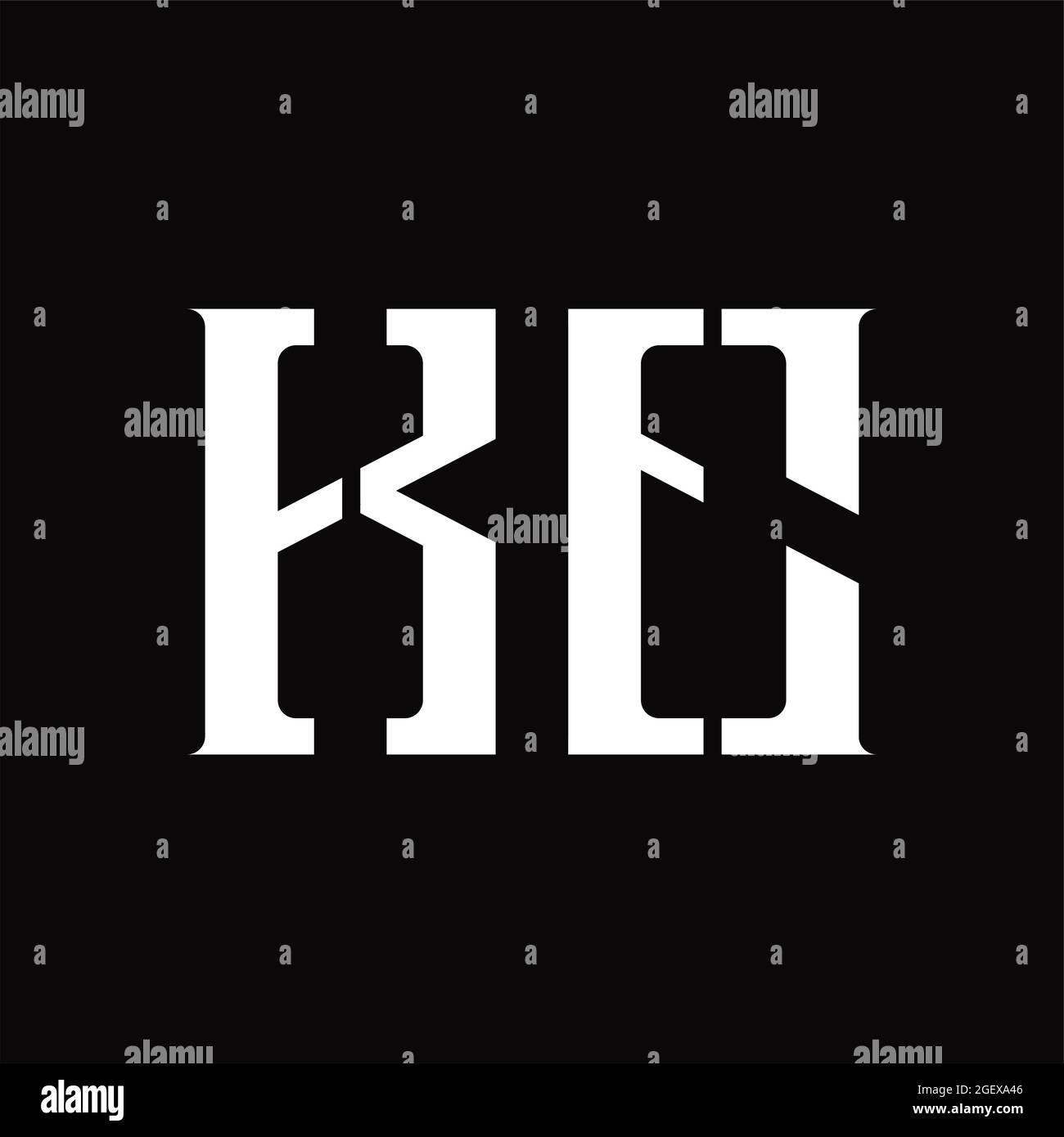 KE Logo monogram with shield shape outline design template isolated in ...