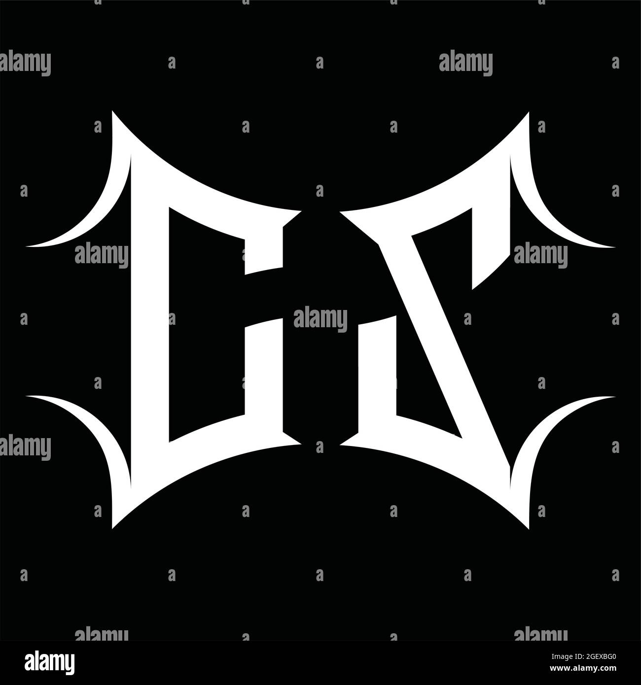 CZ Logo monogram with middle slice on blackground design template Stock ...