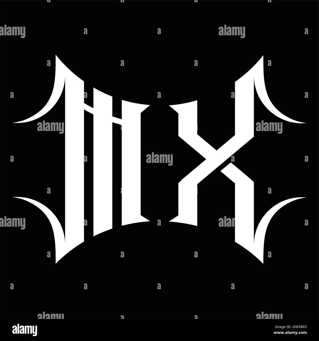 MX Logo monogram with middle slice on blackground design template Stock Vector Image & Art - Alamy