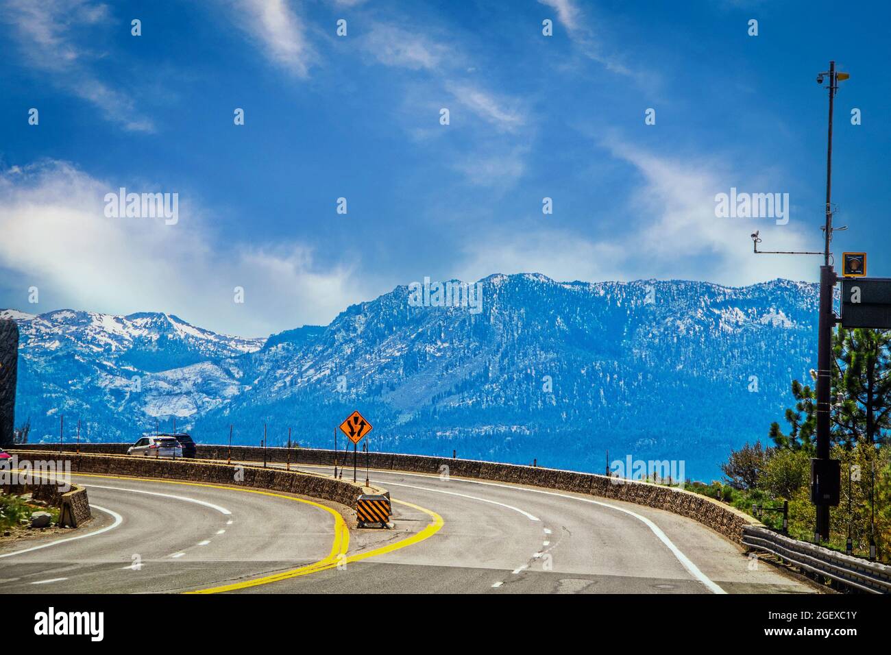 California highway 1-80 through Donner Summit, near where the ...