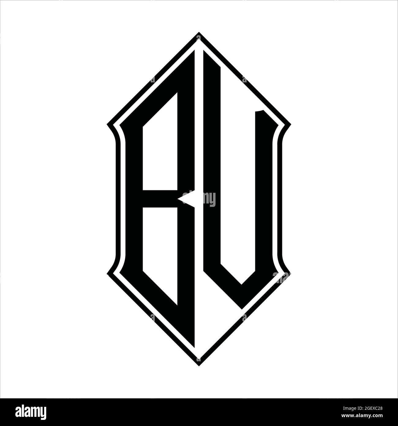 Initial logo bv vector vectors hi-res stock photography and images - Alamy
