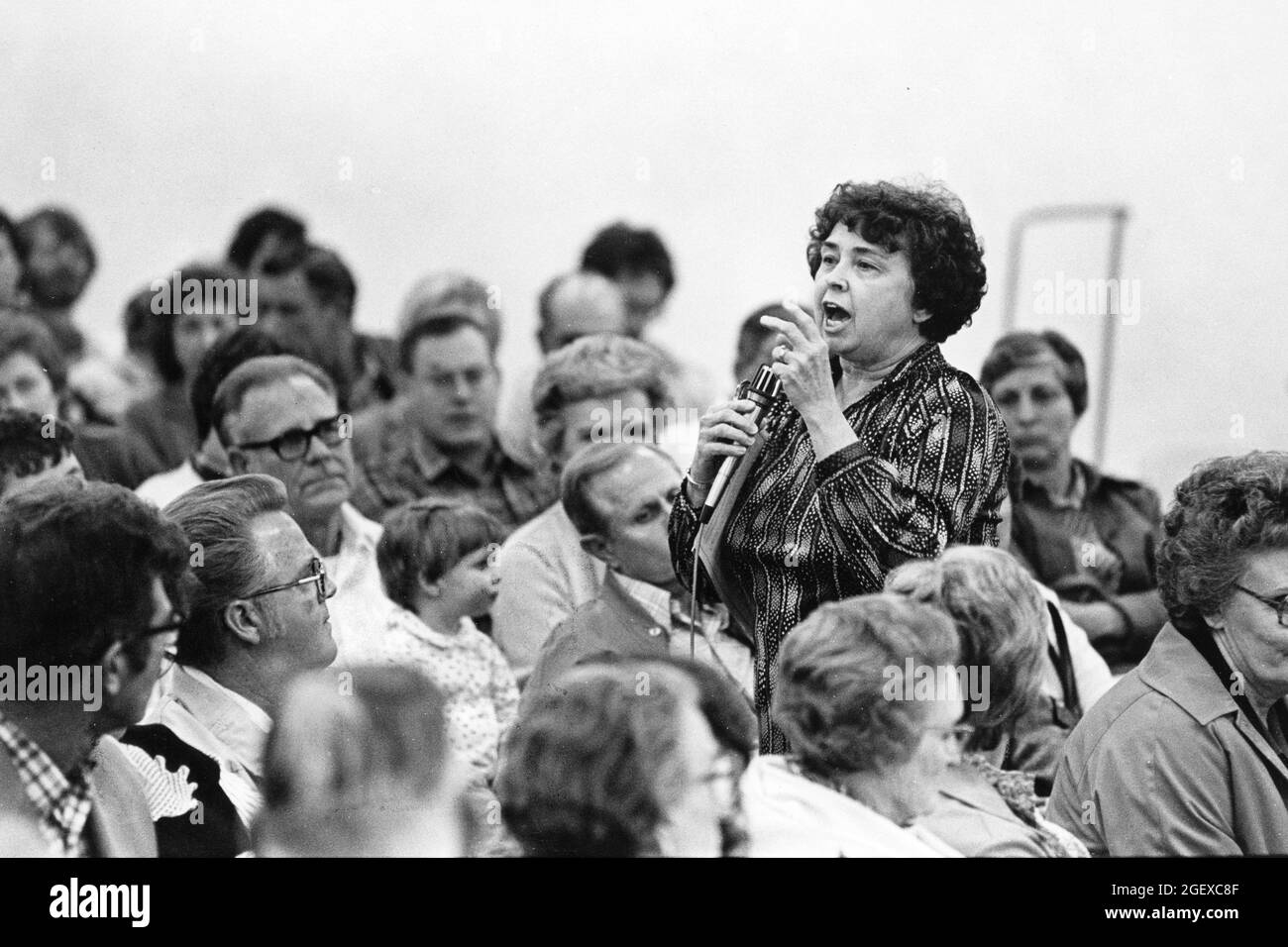 Woman making a point Black and White Stock Photos & Images - Alamy