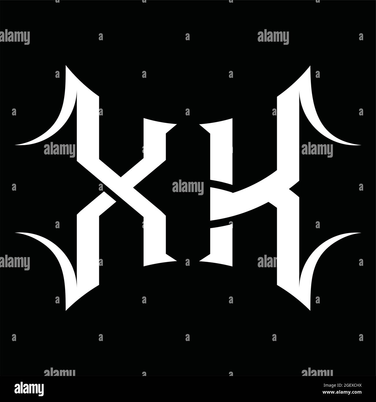 XK Logo monogram with abstract shape blackground design template Stock ...