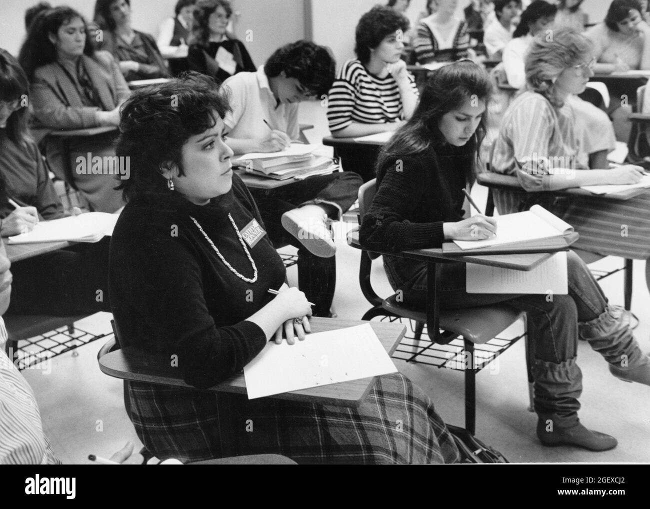 College students not listening seminar Black and White Stock Photos ...